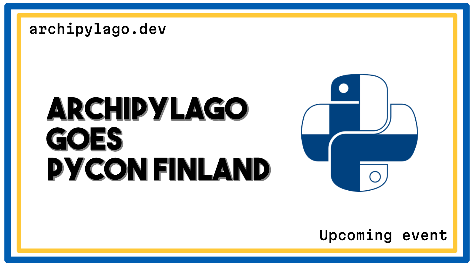 archipylago goes PyCon Finland - archipylago